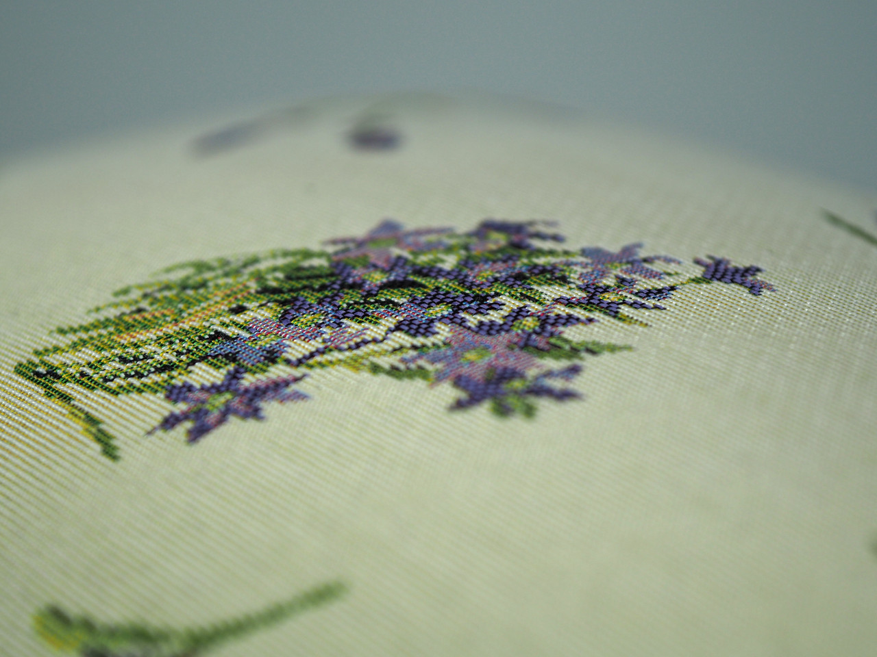 Lavender Tapestry Print Upholstered Ottoman Foot Stool with Storage ...