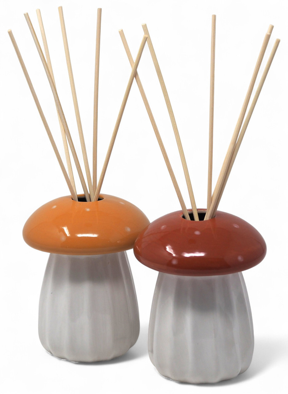 Autumn Spice Mushroom Reed Diffuser Gift Set - Set of 2 - Blue Whale Gifts