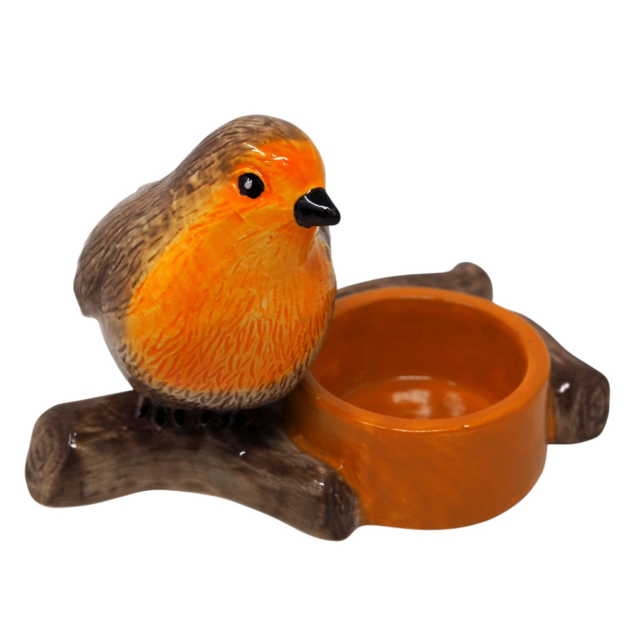 Ceramic Robin Tealight Candle Holder Ornament - Blue Whale Gifts