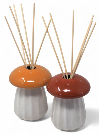 Autumn Spice Mushroom Reed Diffuser Gift Set - Set of 2 - Blue Whale Gifts