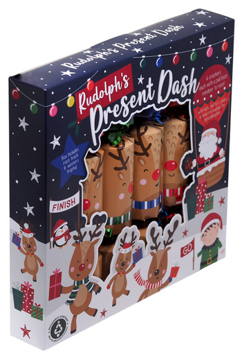 Rudolph's Present Dash Christmas Crackers - Set of 6 - Blue Whale Gifts