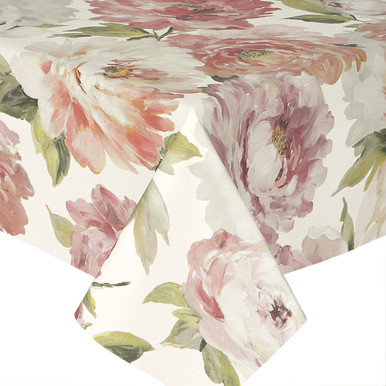 Digital 'Peony' Wipe Clean Tablecloth