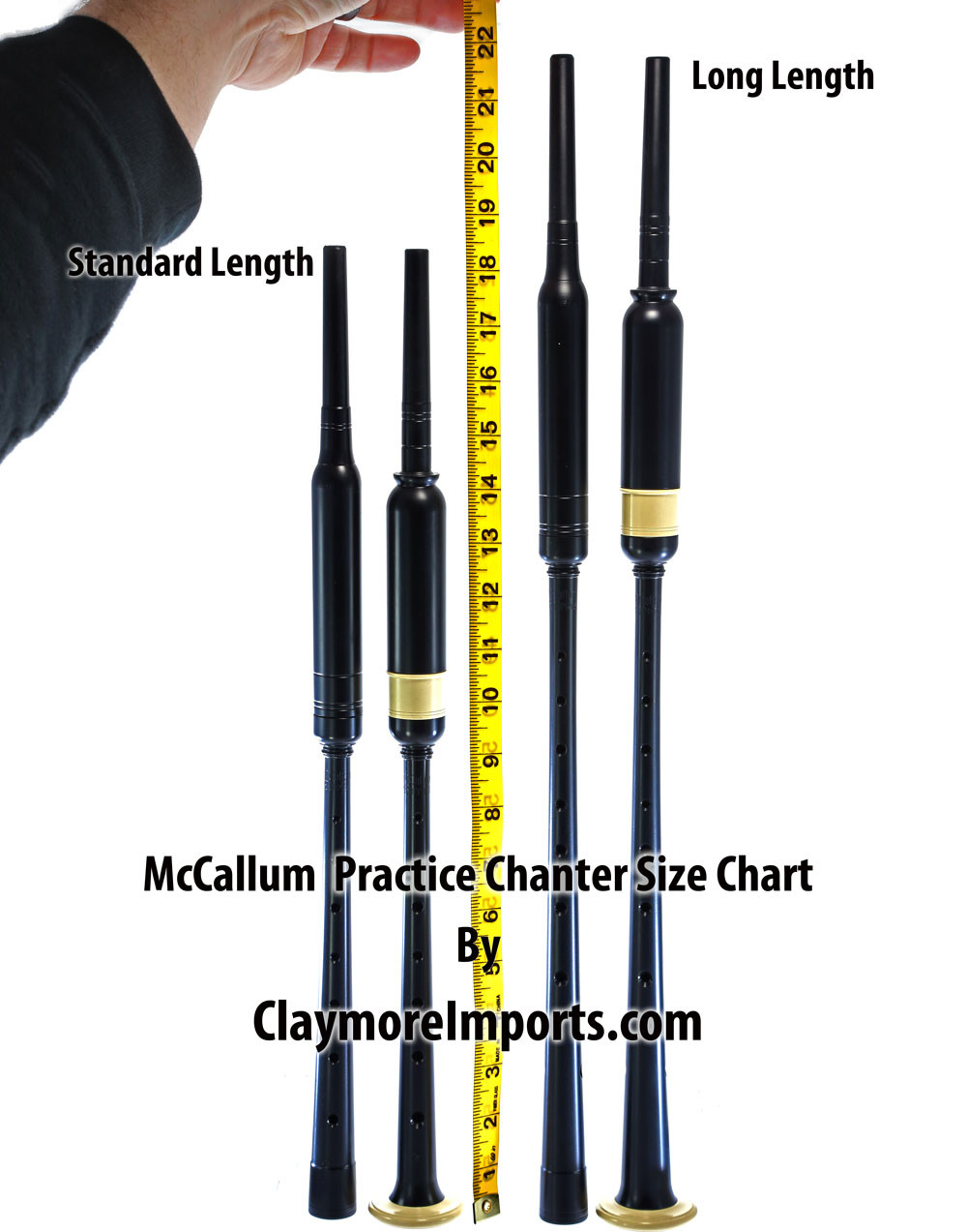 McCallum Long Engraved Ferrule with Im Ivory Sole Practice Chanter