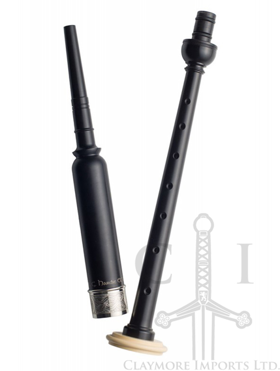 R.G. Hardie Standard Plastic Practice Chanter with Engraved Nickel ...