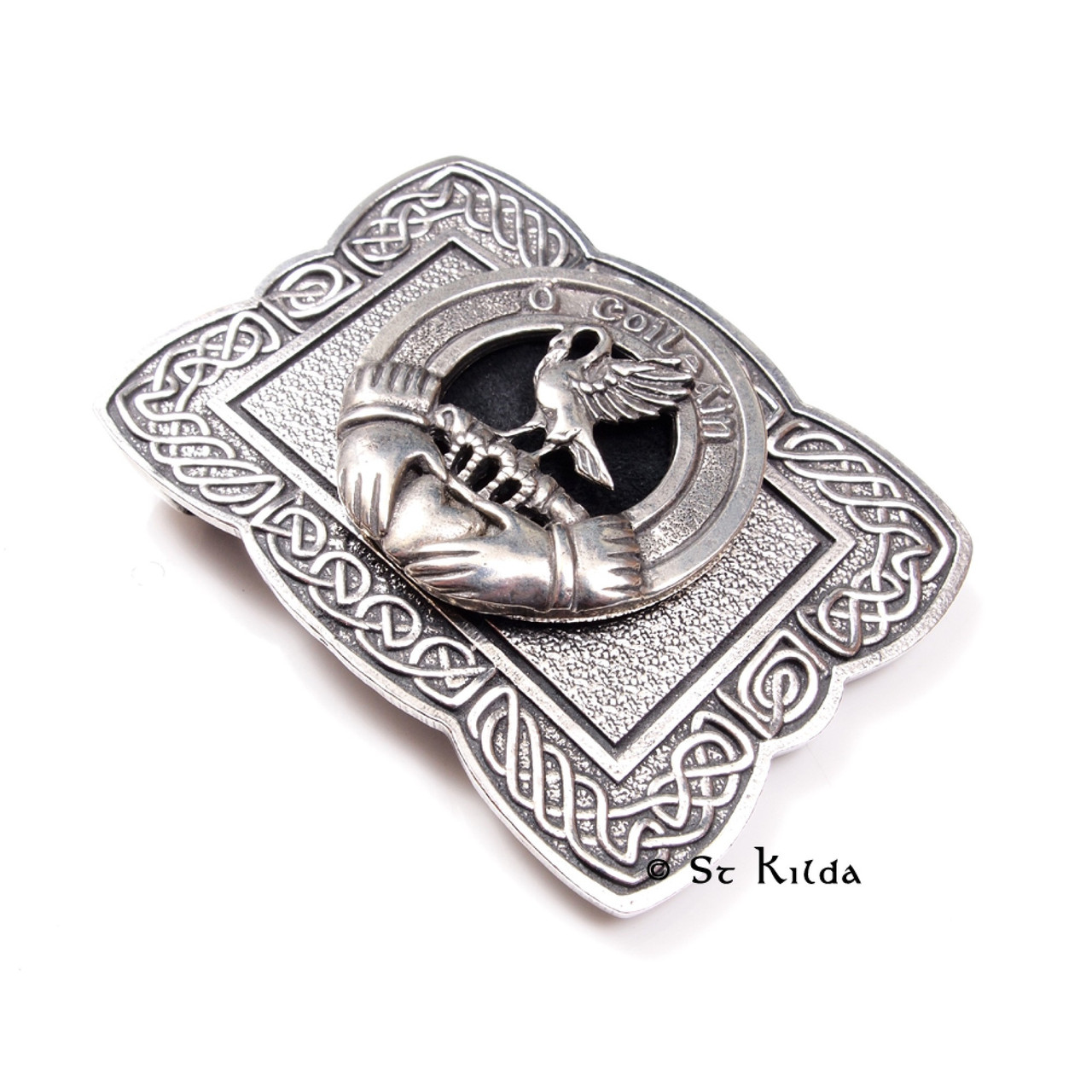 Irish Clan Crest Celtic Knot Belt Buckle