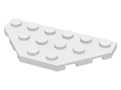 Wedge, Plate 3x6 Cut Corners (White)