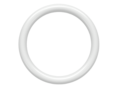 Rubber Belt Small (Round Cross Section) - Approx. 2x2 (White)