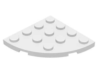 Plate, Round Corner 4x4 (White)