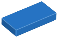 Tile 1x2 with Groove (Blue)