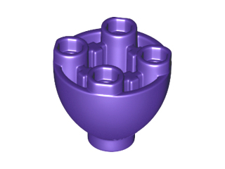 Brick, Round 2x2 Dome Bottom with Studs (Dark Purple)