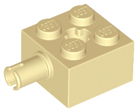 Brick, Modified 2x2 with Pin and Axle Hole (Tan)