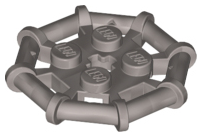 Plate, Modified 2x2 with Bar Frame Octagonal, Reinforced (Flat Silver)