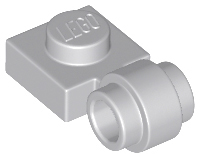 Plate, Modified 1x1 with Clip Light - Thick Ring (Light Bluish Gray)