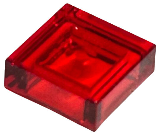 Tile 1x1 with Groove (Trans Red)