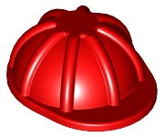 Minifigure, Headgear Helmet Construction (Red)