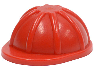 Minifigure, Headgear Helmet Construction (Red)