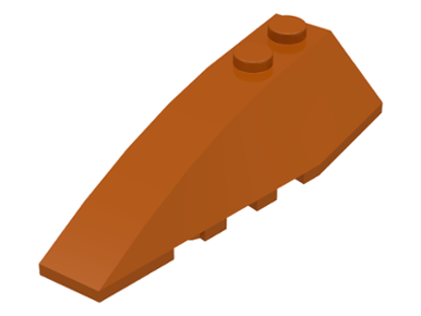 Wedge Brick 6x2 Left (Dark Orange)