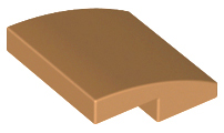Slope, Curved 2x2 No Studs (Medium Nougat)