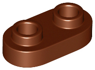 Plate, Round 1x2 with Open Studs (Reddish Brown)
