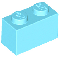 Brick 1x2 (Medium Azure)