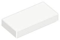 Tile 1x2 with Groove (White)