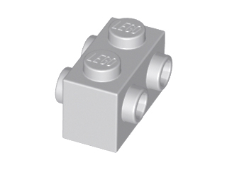 Brick, Modified 1x2 with Studs on 2 Sides (Light Bluish Gray)