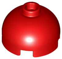 Brick, Round 2x2 Dome Top - Hollow Stud with Bottom Axle Holder (Red)