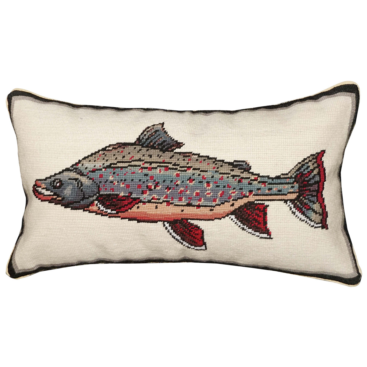 Speckled Fish Needlepoint Pillow | Camo Trading