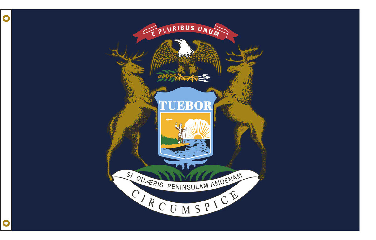 Show Your Patriotism with the Michigan 4x6 Feet Nylon State Flag Made ...