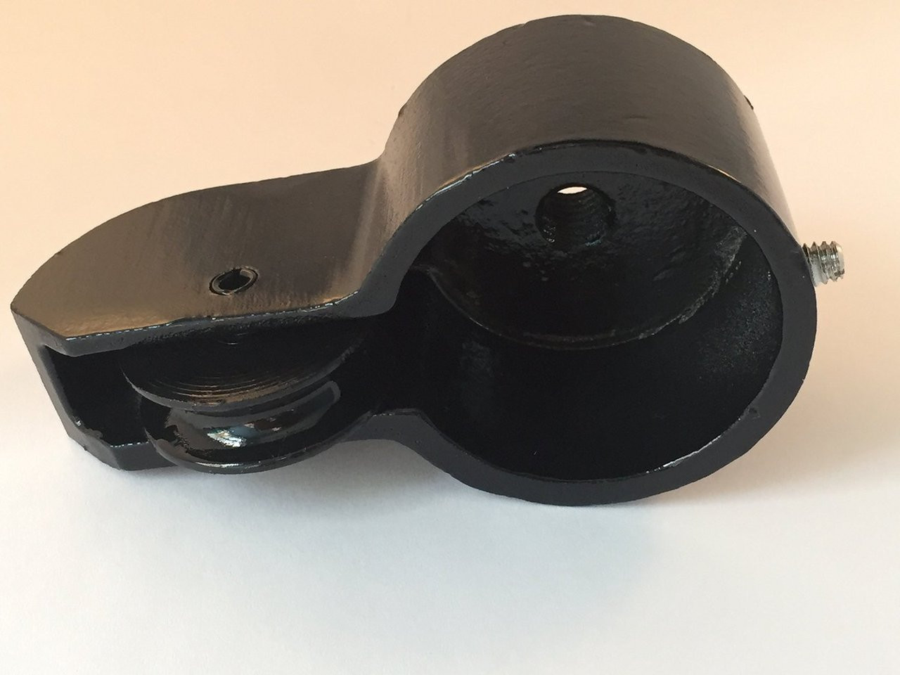 2 Inch Black Aluminum Stationary External Halyard Flagpole Truck