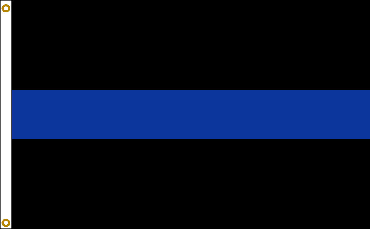 Thin Blue Line 3ftx5ft Nylon Flag 3x5 Made in USA 3'x5'