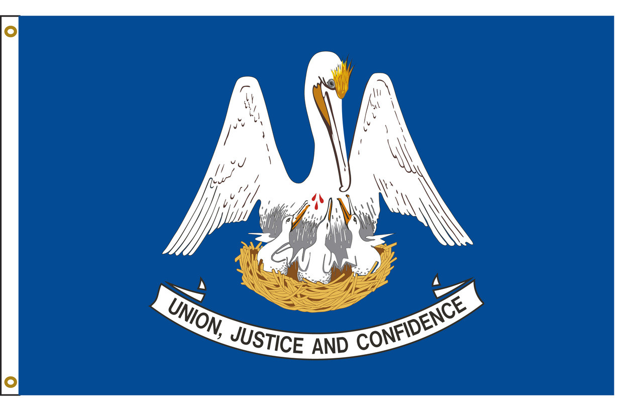 Louisiana 6ftx10ft Nylon State Flag 6x10 Made in USA 6'x10'