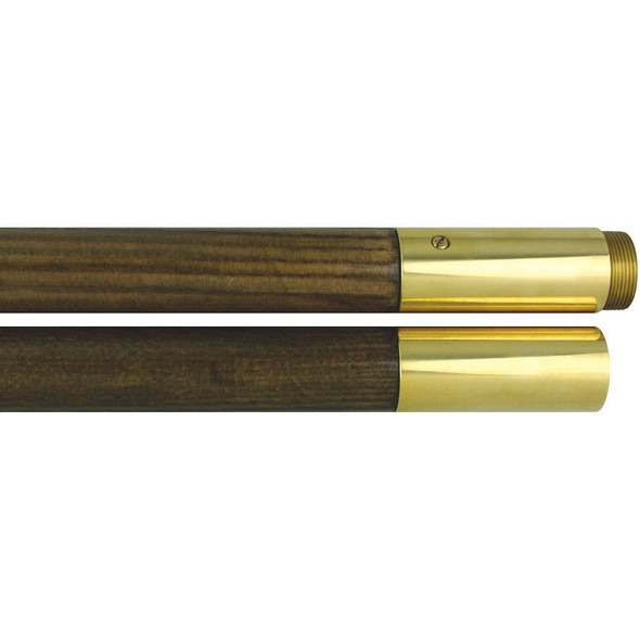 Oak Finished Flagpole with Brass Joint - Show Your Patriotism with Style