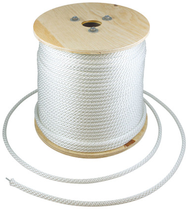 5/16 Inch Diameter x 500 Feet Length Spool White Polyester Wire Center ...