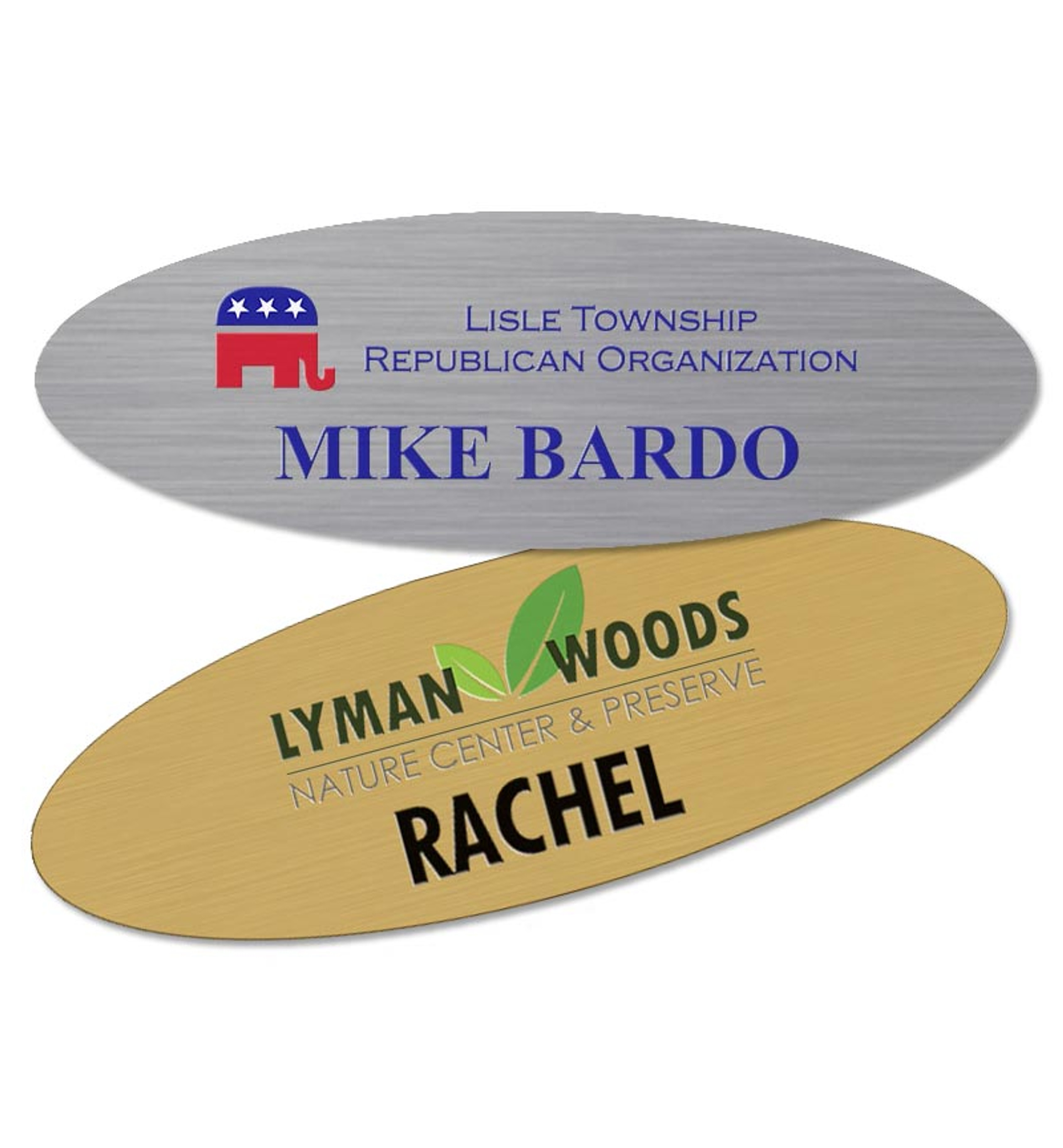 15 X 3 Full Color Name Badges Oval Full Color Name Badges