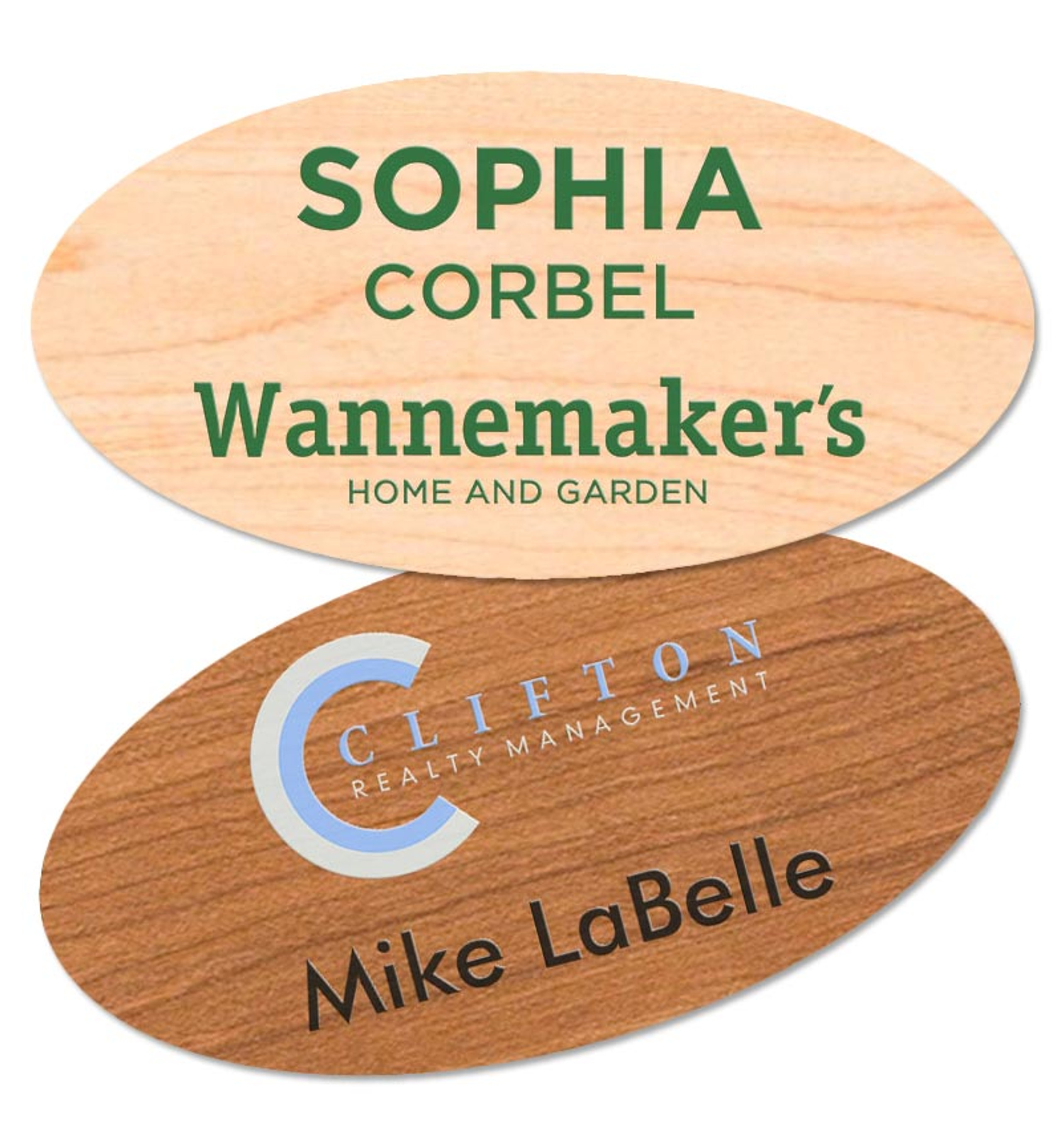 15 X 3 Full Color Name Badges Oval Full Color Name Badges
