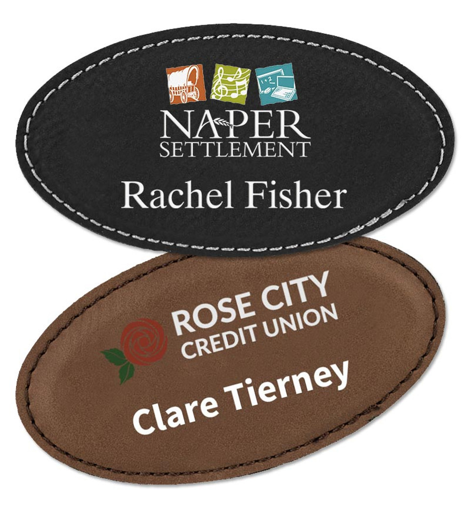 15 X 3 Full Color Name Badges Oval Full Color Name Badges