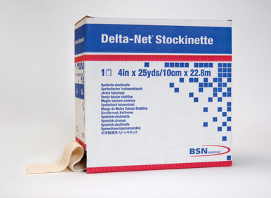 Stockinette Tubular Delta-Net 4 Inch X 25 Yard Synthetic NonSterile
