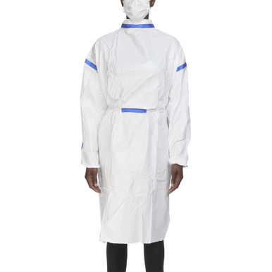 Chemotherapy Procedure Gown One Size Fits Most White Sterile ASTM F739 ...