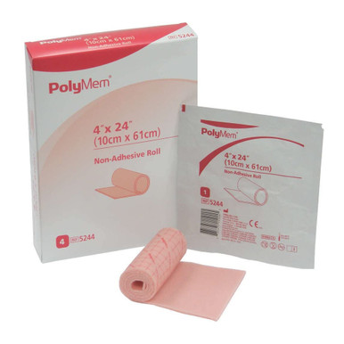 Foam Dressing PolyMem 4 X 24 Inch Without Border Film Backing ...