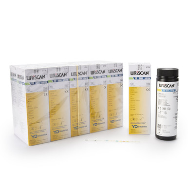 Reagent Test Strip Uriscan Bilirubin, Blood, Glucose, Ketones ...