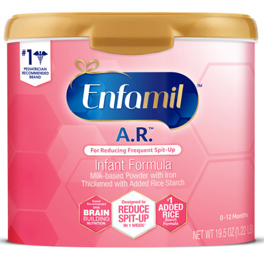 Infant Formula Enfamil A.R. 19.5 oz. Canister Powder Added Rice Spit Up