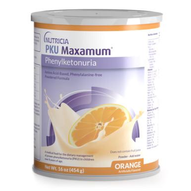 PKU Oral Supplement / Tube Feeding Formula PKU Maxamum Orange Flavor 16 ...