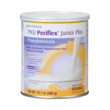 PKU Oral Supplement Periflex Junior Orange Flavor 14.1 oz. Can Powder