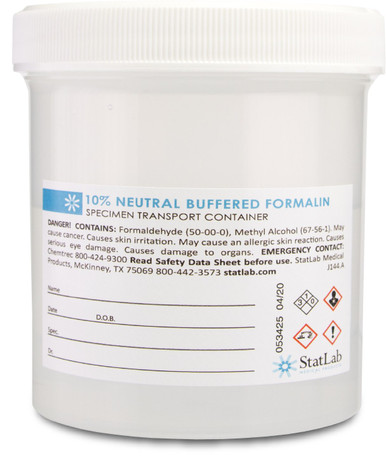 Prefilled Formalin Container 250 mL Fill in 500 mL (16.9 oz.) Screw Cap ...
