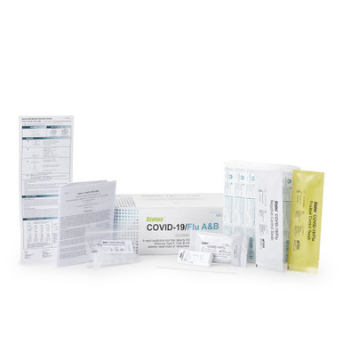 Respiratory Test Kit Status COVID-19 / Flu A and B 25 Tests CLIA Waived ...