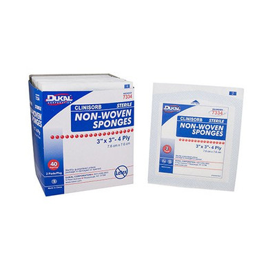 Nonwoven Sponge Clinisorb 3 X 3 Inch 4-Ply Sterile 2 per Pack 1200/CS