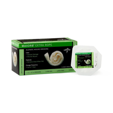 Alginate Dressing Maxorb® Extra 12 Inch Length Rope 5/BX