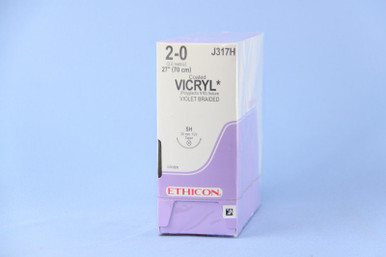 Absorbable Suture with Needle Coated Vicryl Polyglactin 910 SH 1/2 ...