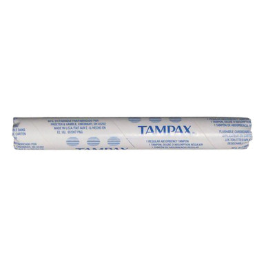 Tampon Tampax® Regular Absorbency Cardboard Applicator Individual ...